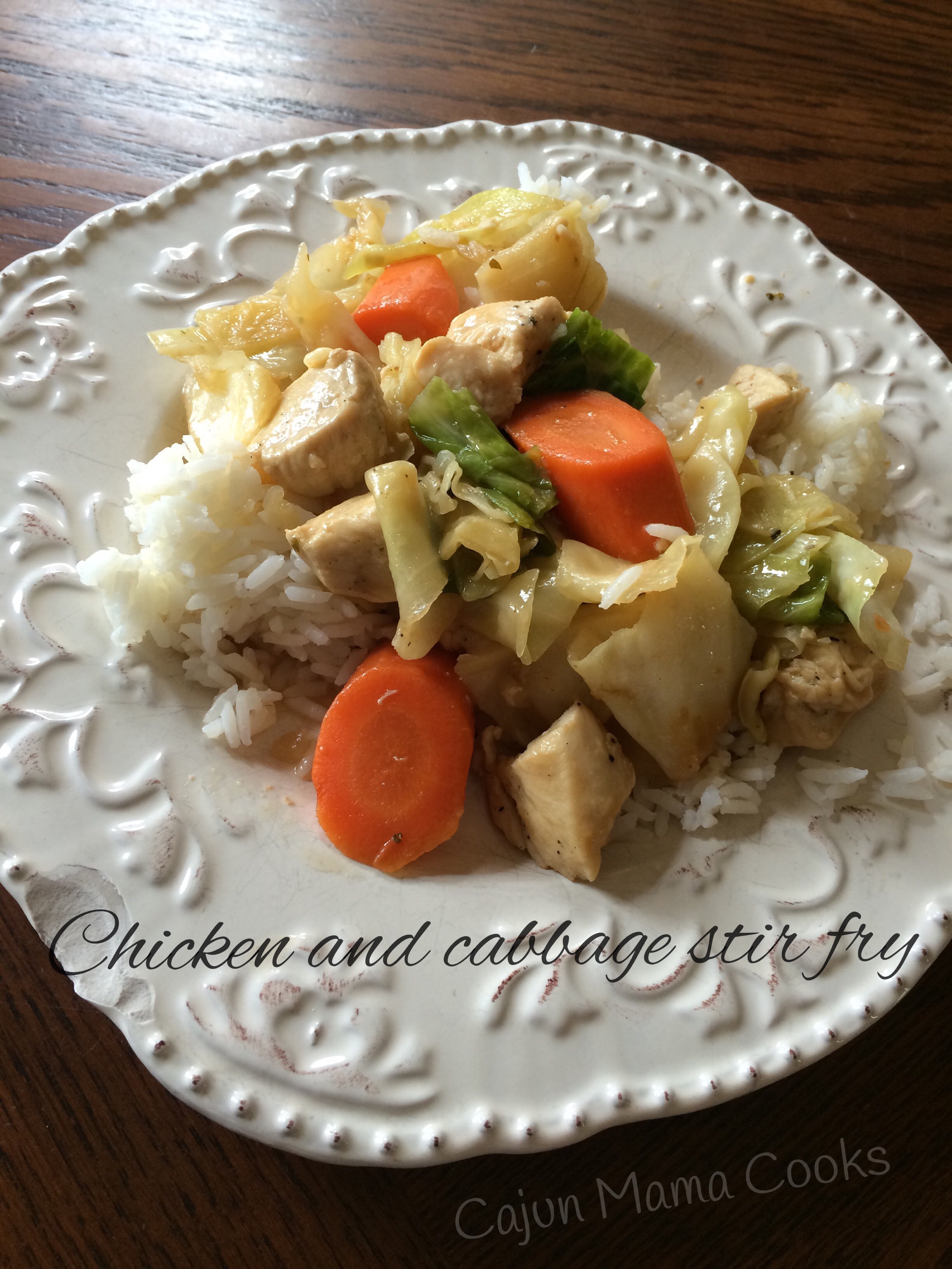 Chicken and cabbage stir fry and the family that gets sick together ...